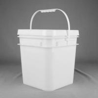 China Food Grade Square Plastic Bucket 25L Impact Resistant with Lid and Handle for Industrial Storage for sale
