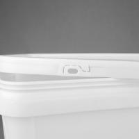 China Square Plastic Bucket 10L Food Grade PP with Lid and Handle for Industrial Storage for sale
