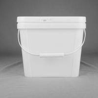 China ISO9001 Certified 6L Square Plastic Bucket with Lid for Seafood Packaging for sale