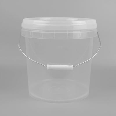 China 25×27cm 10L Transparent Plastic Bucket with Lid - Food Grade PP Container for Storage for sale
