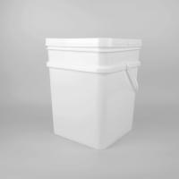 China 18L PP PE Square Plastic Bucket 26.5×34.8cm with Sealing Lid for Industrial Storage for sale