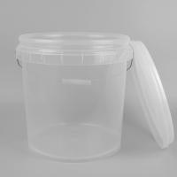 China 10L Transparent Plastic Bucket with Lid - 25cm Diameter Food Grade PP Container for OEM Manufacturing for sale