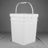 China 18 Liter Large Square Plastic Bucket for Paint Industry - 26.5×34.8cm Dimensions with Custom Color Options for sale