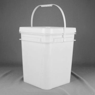 China 18 Liter Large Square Plastic Bucket for Paint Industry - 26.5×34.8cm Dimensions with Custom Color Options for sale
