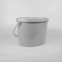 China 25cm Diameter 5L Oval Plastic Bucket with Lid and Handle - Food Grade PP Material for sale