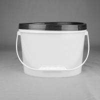 China 5.5L Oval Plastic Packaging Bucket with Lid and Handle - 25x19x18cm PP/HDPE Customizable Container for sale