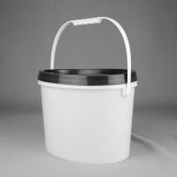 China 5L Heavy Duty BPA Free Oval Plastic Bucket with Lid - Food Grade PP Material 25x19x18cm for sale