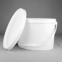 China 10L Oval Shape Food Grade PP Plastic Pail with Seal Lid and Handle 31.5x24.5x22.2cm Dimensions for sale