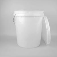 China 30L Latex Paint Plastic Bucket with Lid and Handle PP/HDPE 33.5x29.5x40.5cm for sale