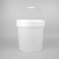 China OEM Plastic Paint Buckets 15L with Lid and Handle - 29cm Diameter x 28.6cm Height - PP/PE Material for sale
