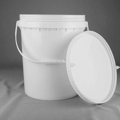 China 18L BPA-Free Plastic Food Bucket with Screw Lid - 28.8cm Diameter Food Grade PP Container for sale