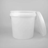 China OEM Plastic Paint Buckets 15L with Lid and Handle - 29cm Diameter x 28.6cm Height - PP/PE Material for sale