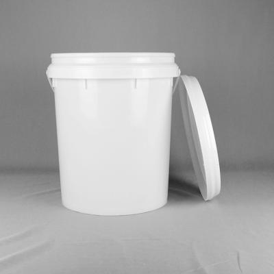 China IML Label 5 Gallon Plastic Bucket 20L for Paint Coating Chemicals Adhesives for sale