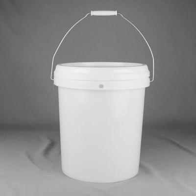 China 20L 5 Gallon HDPE PP Printed Plastic Bucket with Lid for Paint Fertilizer for sale