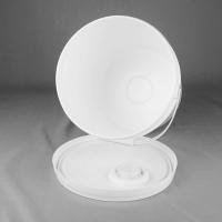 China Screen Printing White Plastic Bucket 5 Gallon 20 Liter with Lid PP HDPE for sale