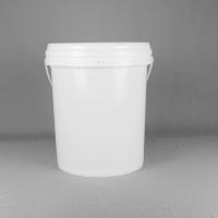 China Paint 5 Gallon Round Plastic Bucket White Plastic Pail For Coating for sale