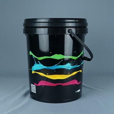 China 19L 5 Gallon Plastic Lubricant Bucket 29×38cm with Custom Printing Options for sale