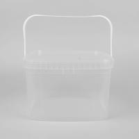 China 20cm Clear Plastic Ice Bucket 3L Food Grade Leakproof Pail for sale