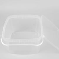 China 20cm Clear Plastic Ice Bucket 3L Food Grade Leakproof Pail for sale