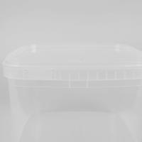 China 20cm Clear Plastic Ice Bucket 3L Food Grade Leakproof Pail for sale