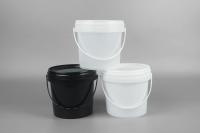 China 18L PP 5 Gallon Black Plastic Bucket 28.2cm x 33.8cm Food Grade Container for sale