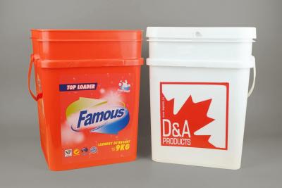China 5L Food Grade Rectangular Plastic Bucket 25x17x15.8cm with SGS Certification and Custom Branding Options for sale