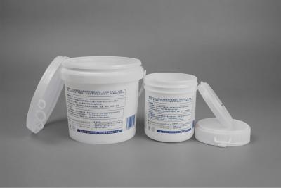 China 1L Food Grade Plastic Bucket 12.3cm x 12cm White PP Paint Pail with Custom Printing for sale