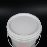 China Food Grade Plastic Pail Bucket 3L White Round PP with Lid and Handle for sale