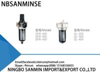 China SFR 1/4 3/8 Filter Regulator Lubricator Compact Structure Low Pressure Loss for sale