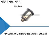 China POC - C Push In Compact One Touch Fitting Pneumatic Air Fittings Round Male Straight Sanmin for sale