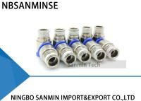 China POC Tube Plastic Pneumatic Parts Round Male Straight Pneumatic Push In Connection Fitting Connector Sanmin for sale