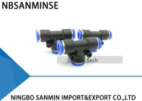 China PUT Pneumatic Push Quick Plastic Fitting Tube Union Tee Fittings Air Compressor Accessories Sanmin for sale
