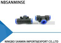 China PUT Pneumatic Push Quick Plastic Fitting Tube Union Tee Fittings Air Compressor Accessories Sanmin for sale