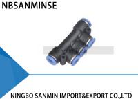 China One Touch Plastic Tube 5 Way Pneumatic Air Quick Fitting Hose Connector PK Five Pipe Joint Sanmin for sale