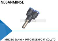 China PYJ 3 Way Pneumatic Equal Tee Y Pipe Connector One Touch Push In Plastic Air Fittings High Quality Sanmin for sale