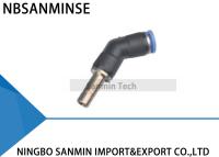 China PL45 Degree Elbow Male Connector Pneumatic Air Compressor Push in Fittings for sale