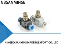 China PA Pneumatic Fittings Manual Components Plastic Union Straight Governor Throttle Valve Rapid Push Pipe Fittings Sanmin for sale