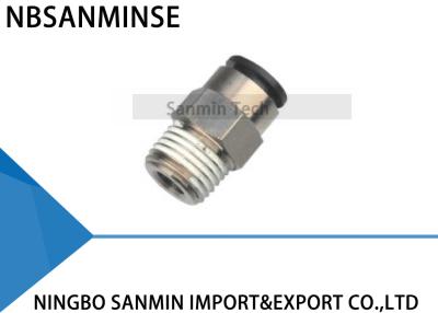 China PCP All Brass Body With Plastic Sleeve Push - In Fitting Pneumatic Pipe Fittings for sale