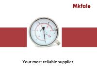 China 6 Inch Manometer Liquid Pressure Gauge With SMSS 160mm Back / Bottom for sale