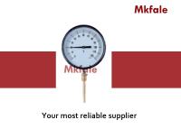 China Liquid Pressure Gauge Stainless Steel Bimetallic Coil Thermometer Instrument Glass Window for sale