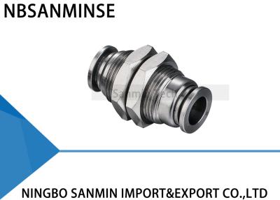 China Stainless Steel Anticorrosion Food Grade Quick Connect Air Tube Accessories Bulkhead Union Fitting for sale