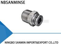 China Pneumatic Air Fittings Stainless Steel Food Grade Fitting Push In Male Straight for sale