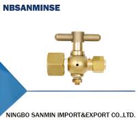 China Brass Three way plug valve connecting pressure gauges 0.6MPA for sale