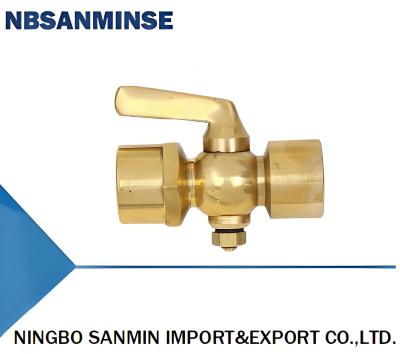 China 305-DN6 305-DN10 305-DN15 Double Headed Copper Pressure Gauge Plug With Brass Sealing Surface for sale