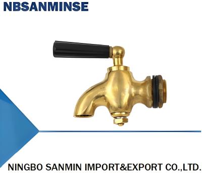 China Copper Wood Handle Hot Water Nozzle 1 Inch Water Solenoid Valve 220v for sale