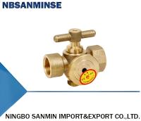 China Pressure Gauge Brass Electric Solenoid Valve Three Way Plug for sale