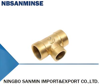 China Copper Tee Brass Hose Fittings Pressure 1.0MPA for sale