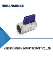 China 1/4inch Mini Ball Pneumatic Solenoid Control Valve F/F PN64 for sale