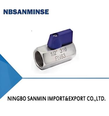 China 1/4inch Mini Ball Pneumatic Solenoid Control Valve F/F PN64 for sale