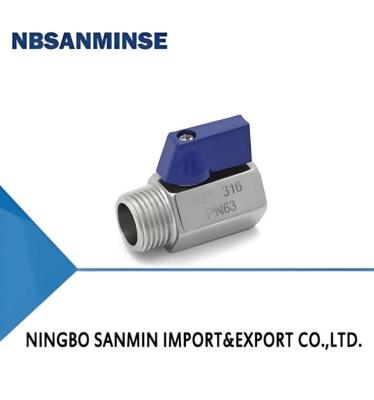 China Mini Ball 1/8inch Pneumatic Operated Solenoid Valve M/F for sale